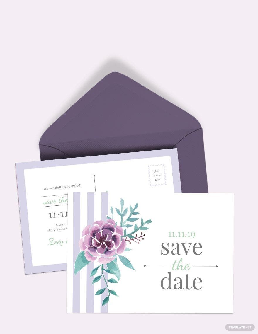 Save The Date Invitation Postcard Template Download In Word PDF 