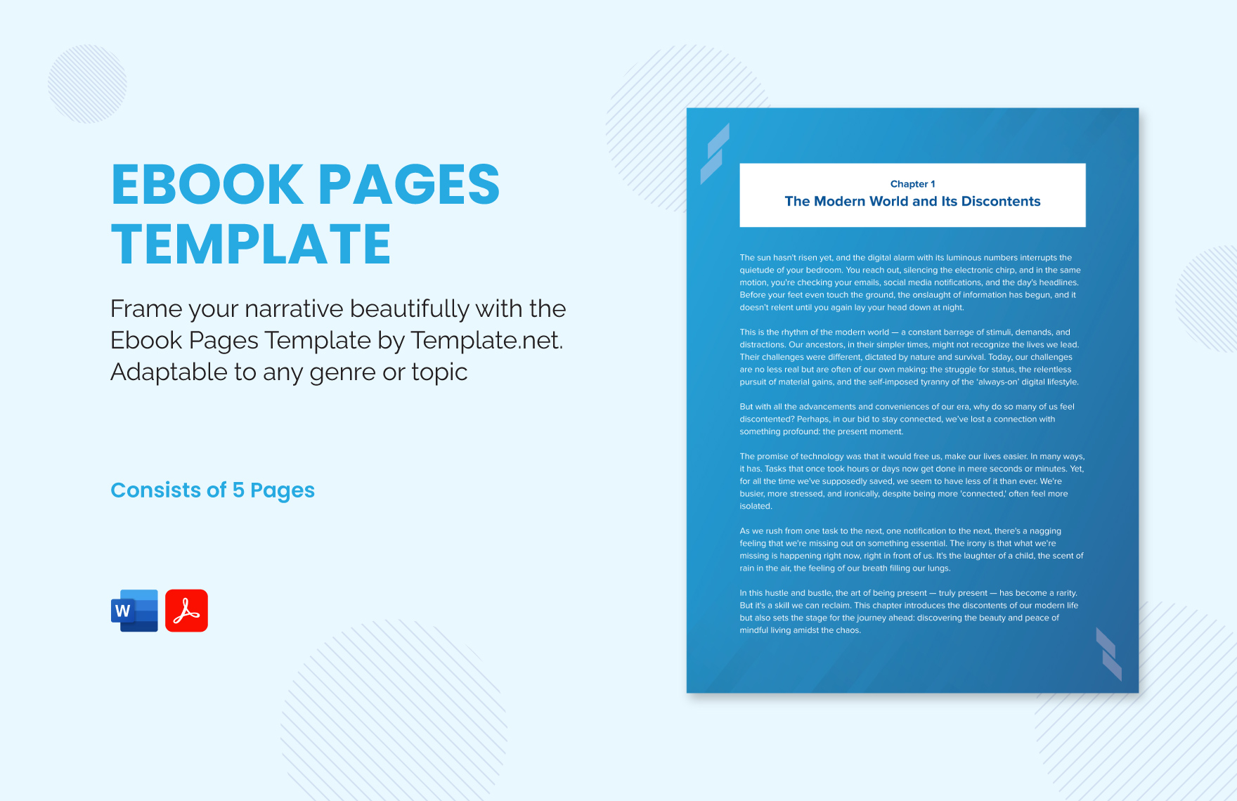 Free Ebook Pages Template Download In Word PDF Template