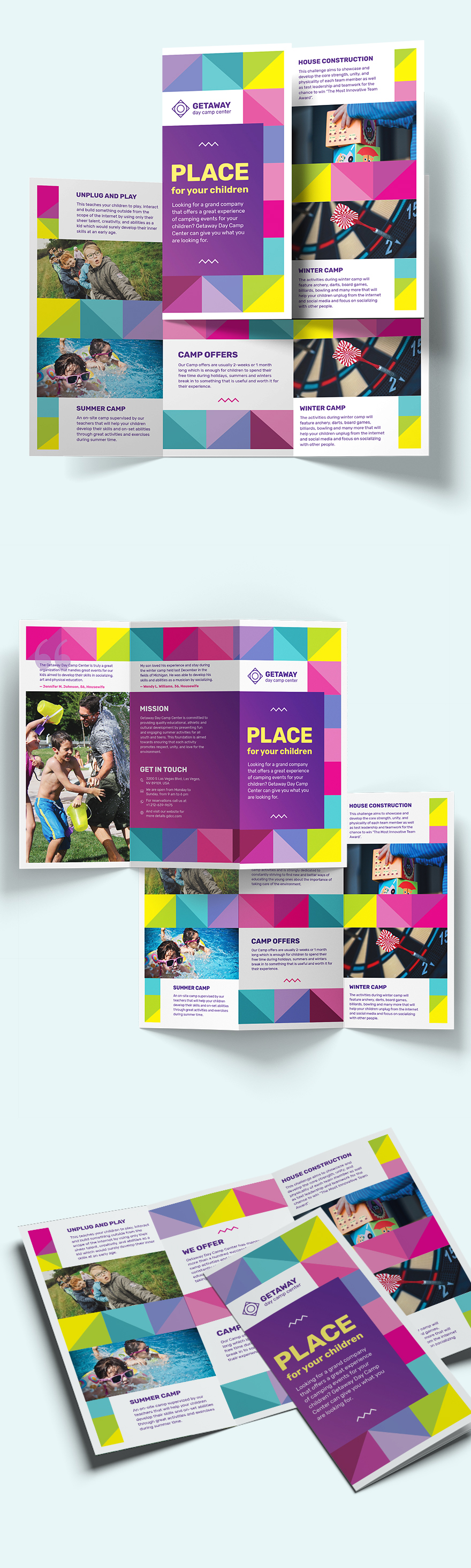 Summer Camp Brochure Template - Illustrator, InDesign, Word, Apple ...