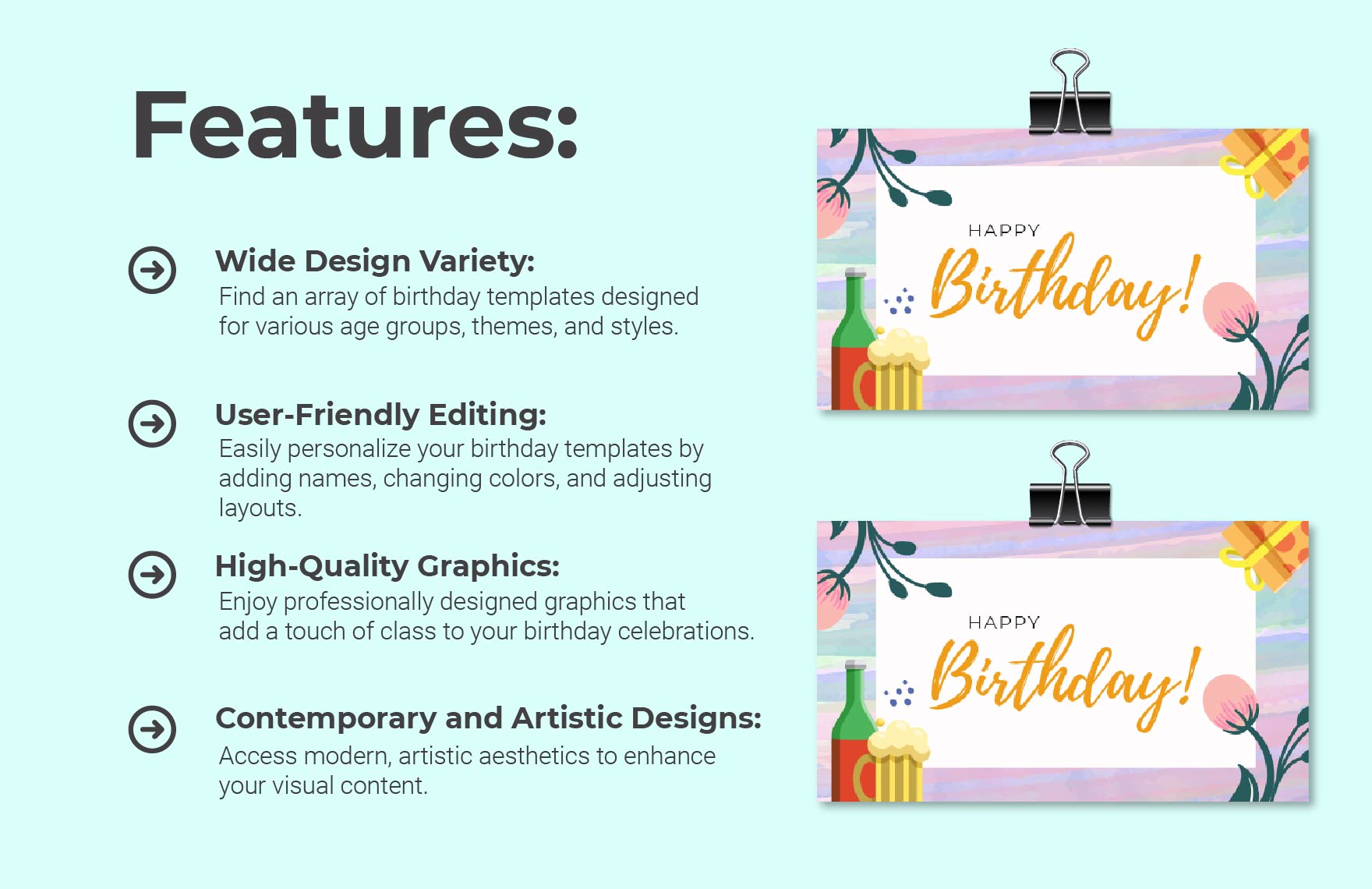 Free Colorful Happy Birthday Template - Download in Word | Template.net