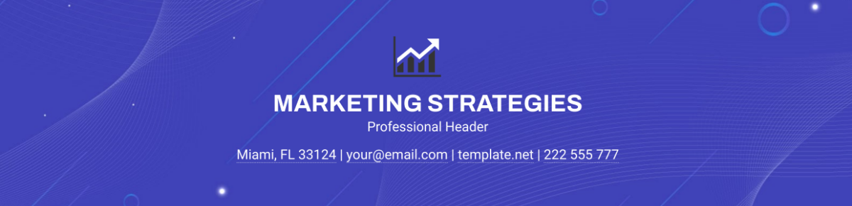 Marketing Strategies Professional Header - Edit Online & Download Example