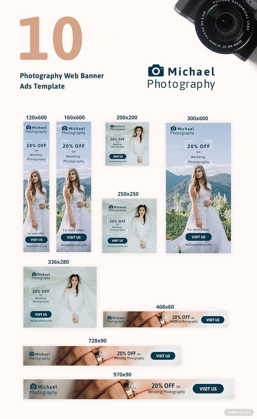 Photography Web Banner Ads Template Download In PSD HTML5 Template