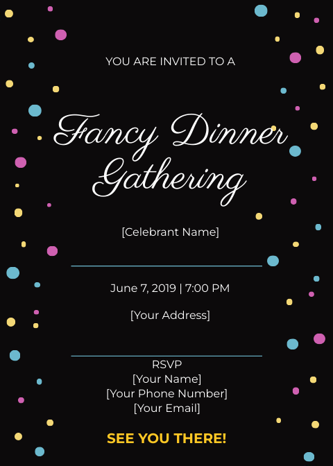 Fancy Dinner Invitation Template - Edit Online & Download Example ...
