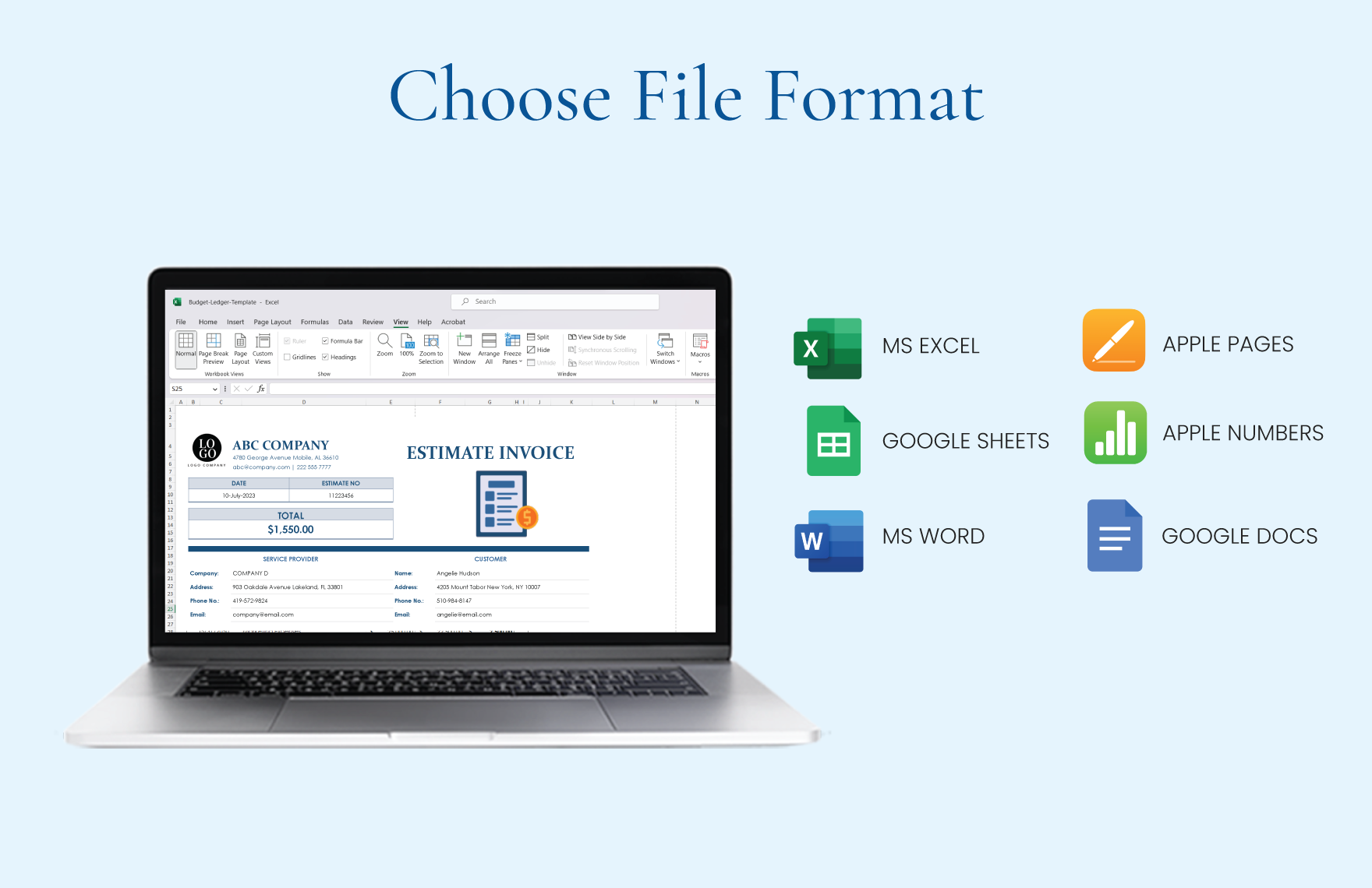 Free Estimate Invoice Template - Download in Word, Google Docs, Excel ...