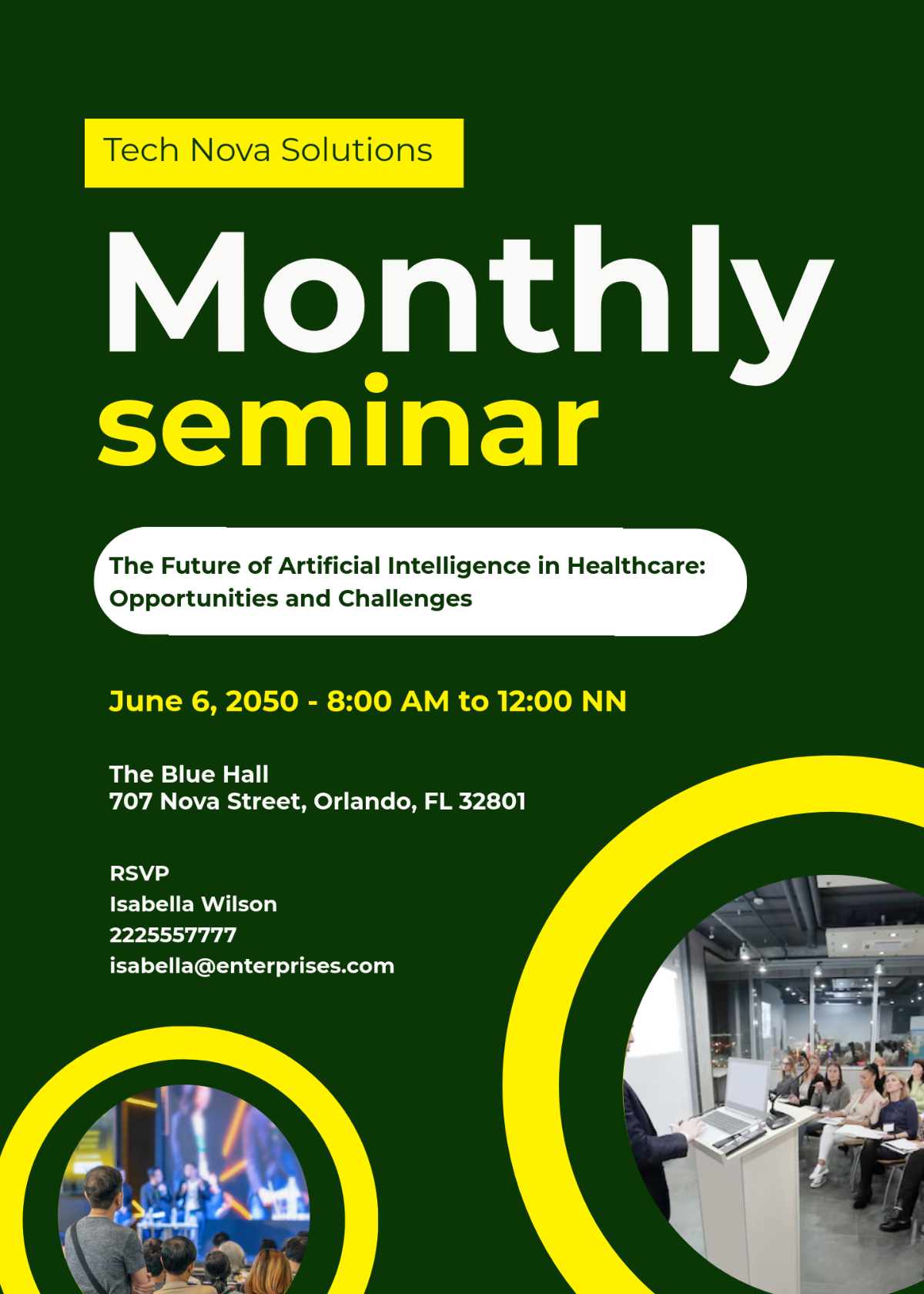 Free Seminar Invitation Template To Edit Online