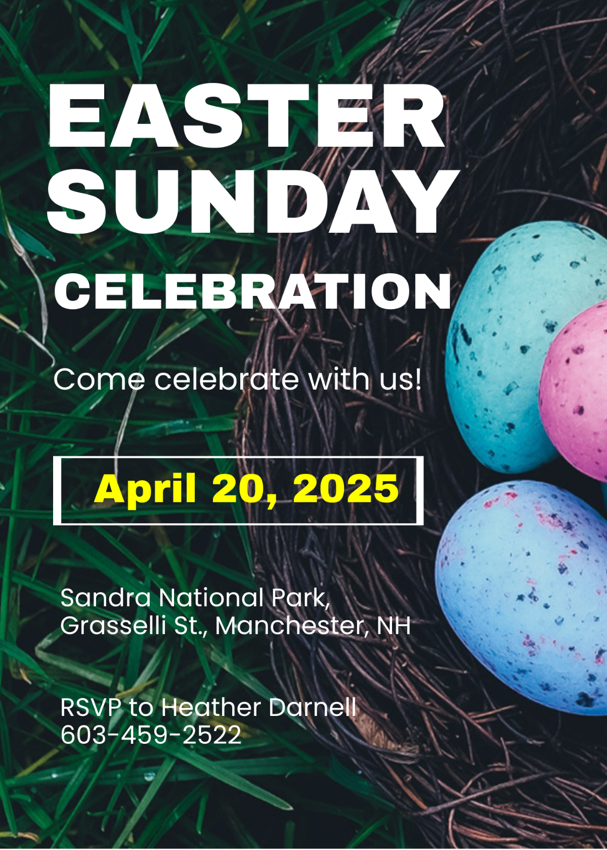 Easter Sunday Invitation Template Edit Online Download Example