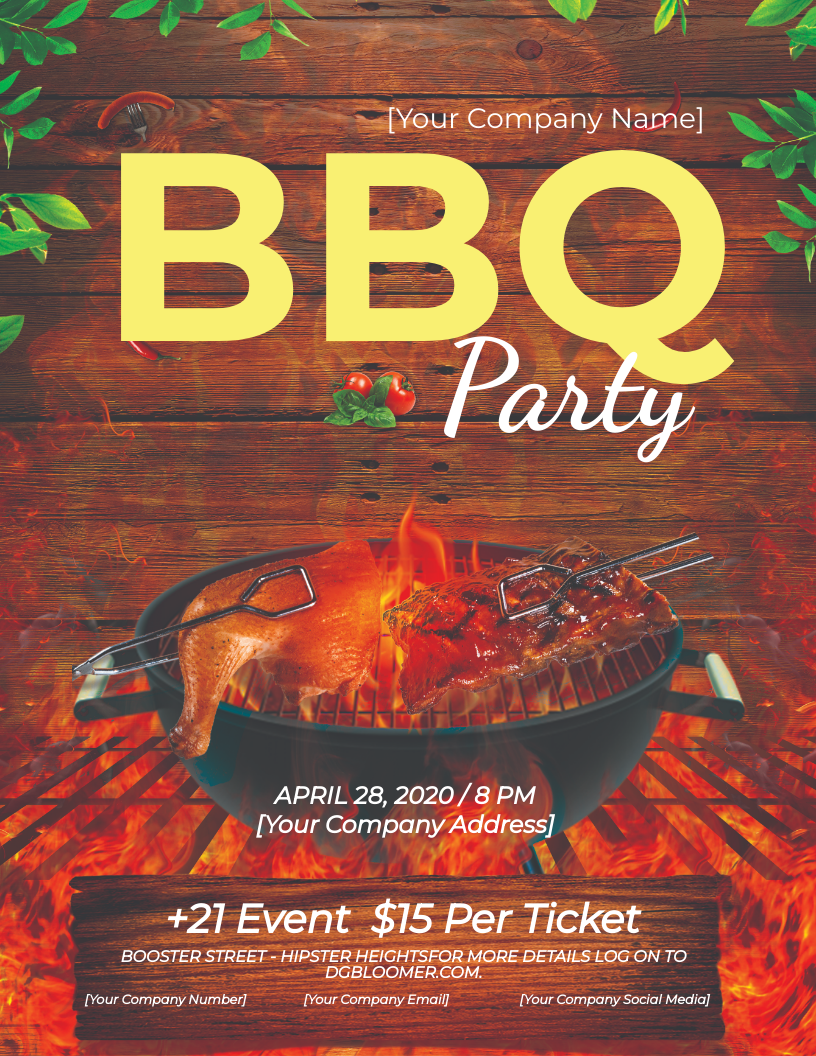 BBQ Flyer Template - Edit Online & Download Example | Template.net