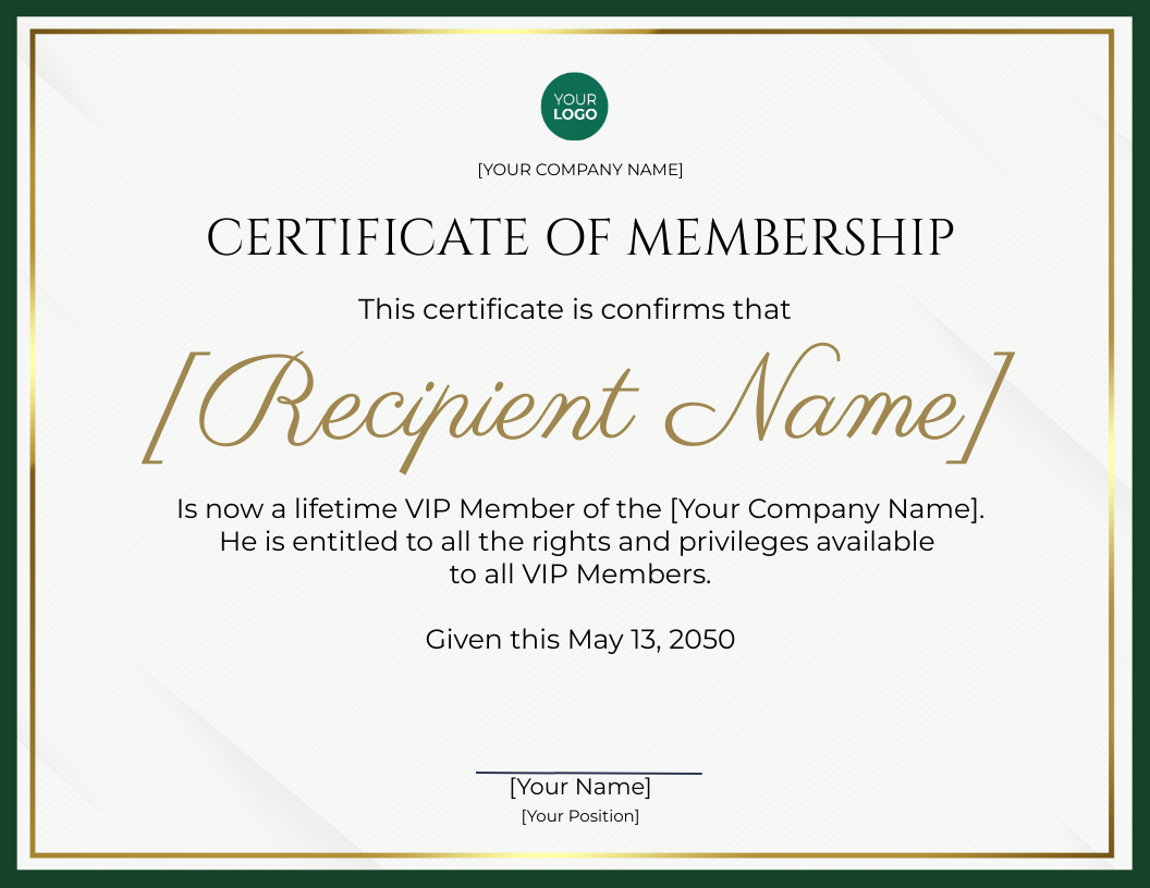 Golf Club Membership Certificate Template - Edit Online & Download ...
