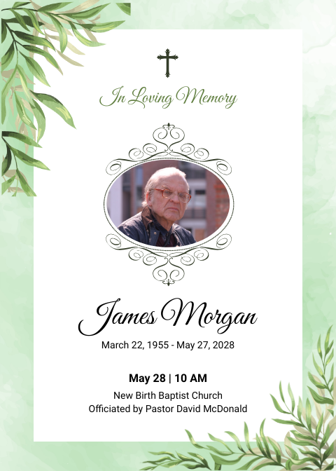 Catholic Funeral Invitation Template - Edit Online & Download Example ...