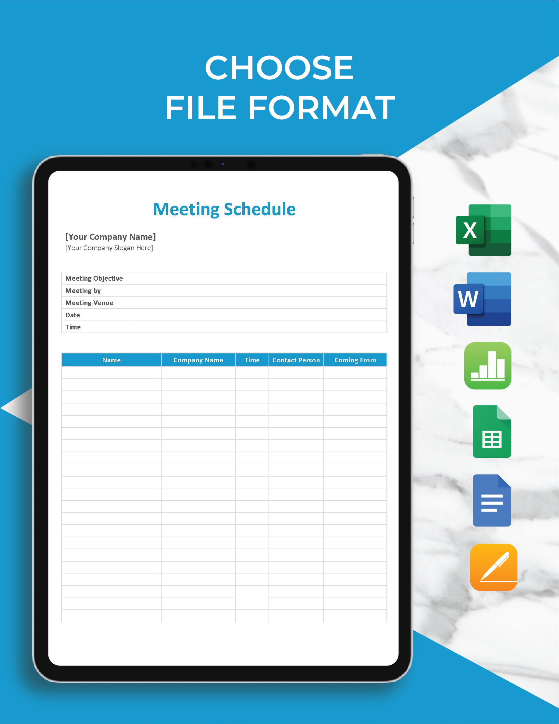 Meeting Schedule Template - Download in Word, Google Docs, Excel ...