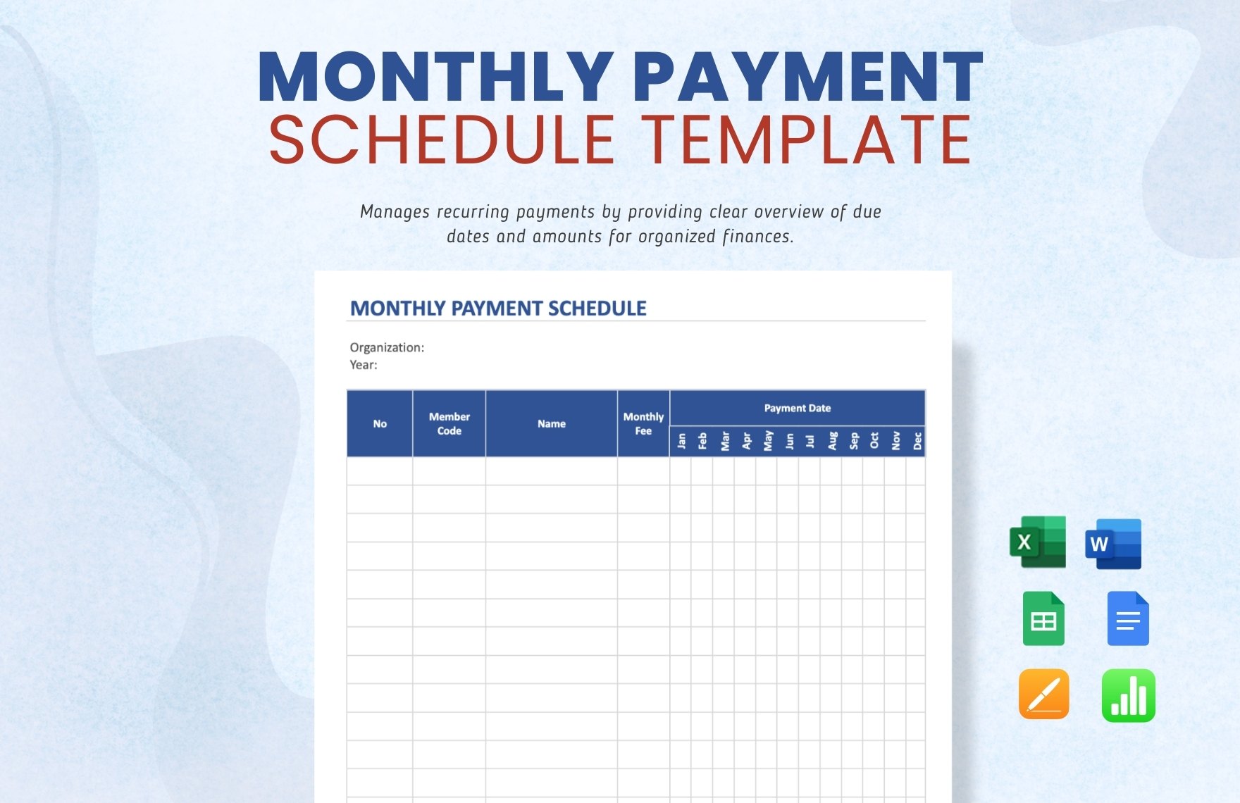 Editable Payment Templates In Excel To Download Editable Payment Templates In Excel To Download