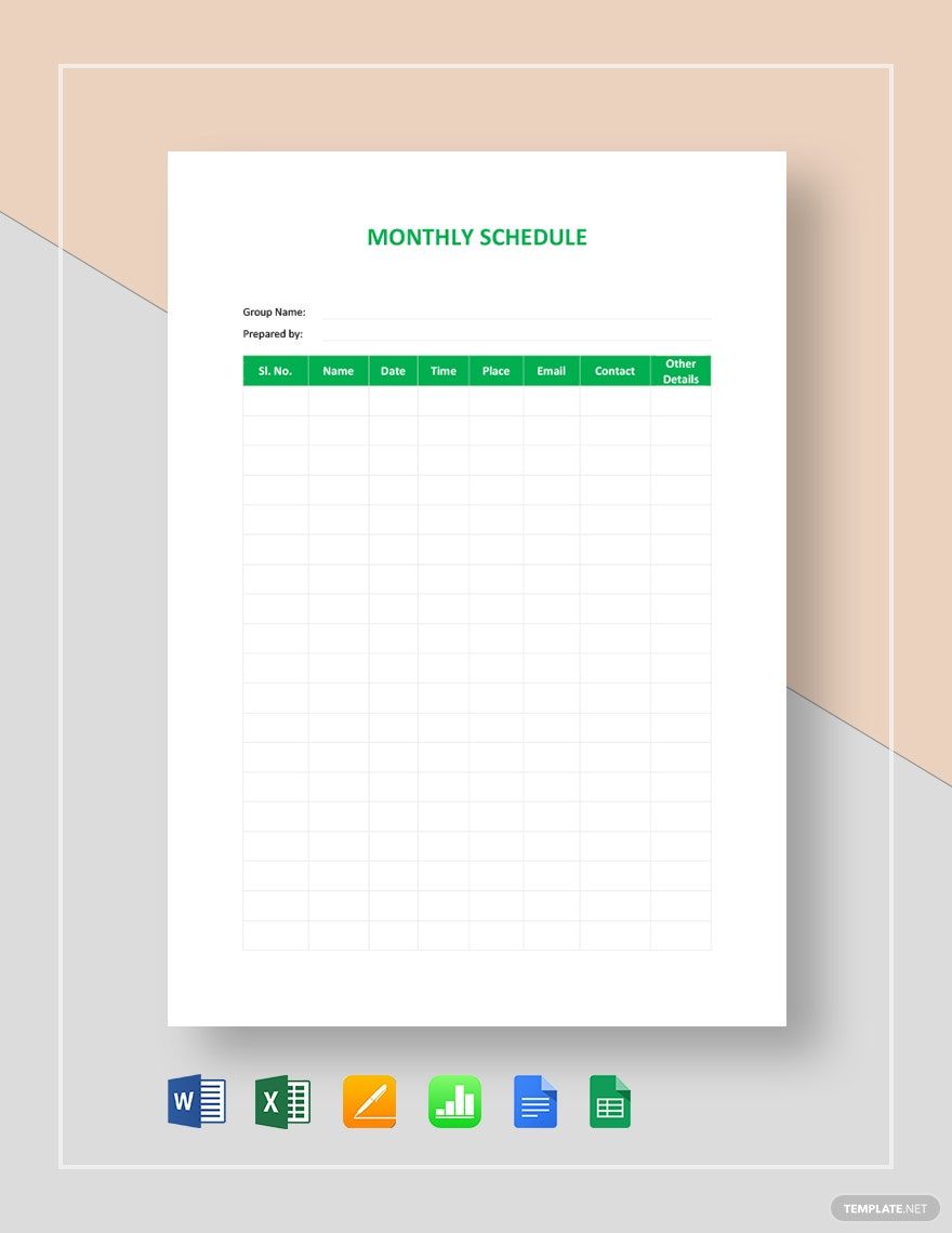 Movie Shooting Schedule Template Google Docs Word Apple Pages PDF Movie Shooting Schedule Template Google Docs Word Apple Pages PDF