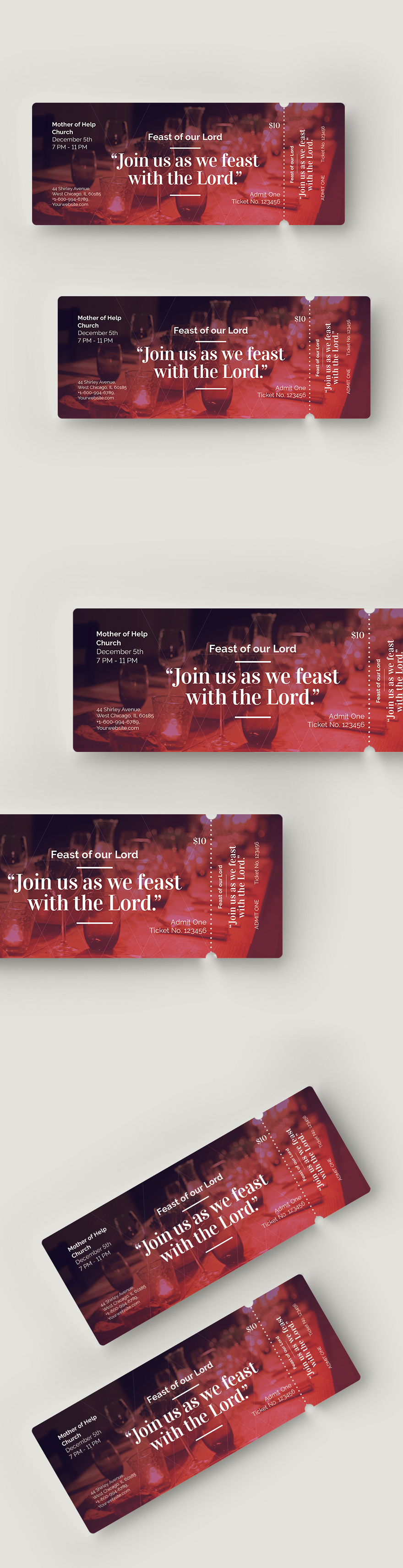 Free Annual Church Banquet Ticket Template - Illustrator, PSD ...