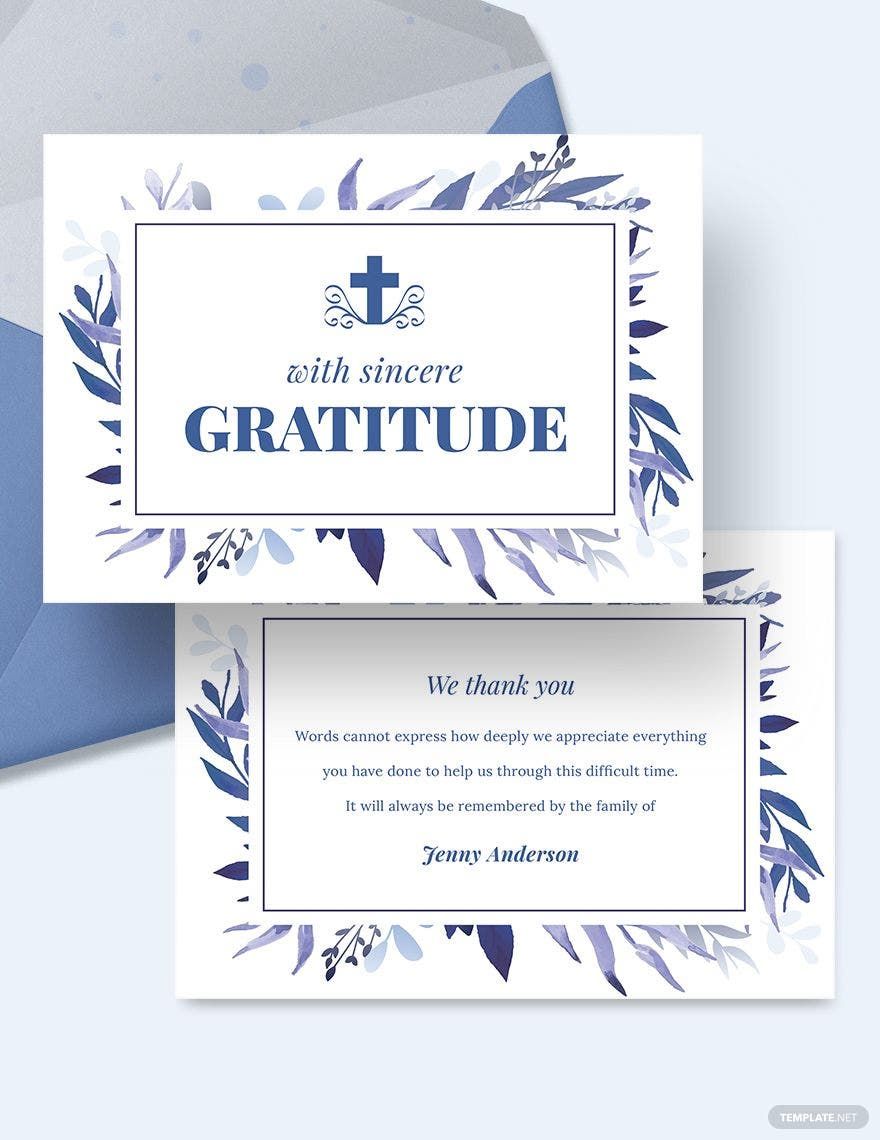 Free Bereavement Thank You Card Template Download In Word 