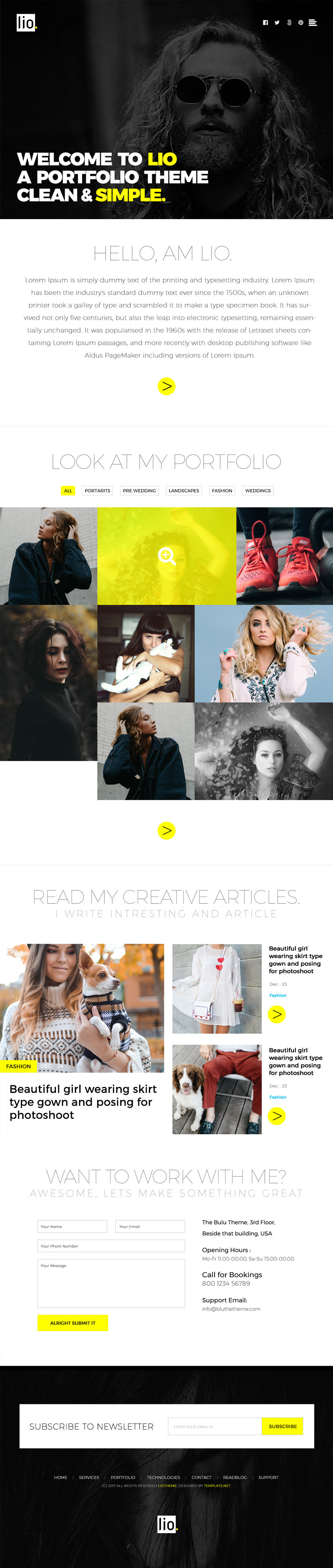 Web Design Portfolio PSD Website Template - PSD | Template.net