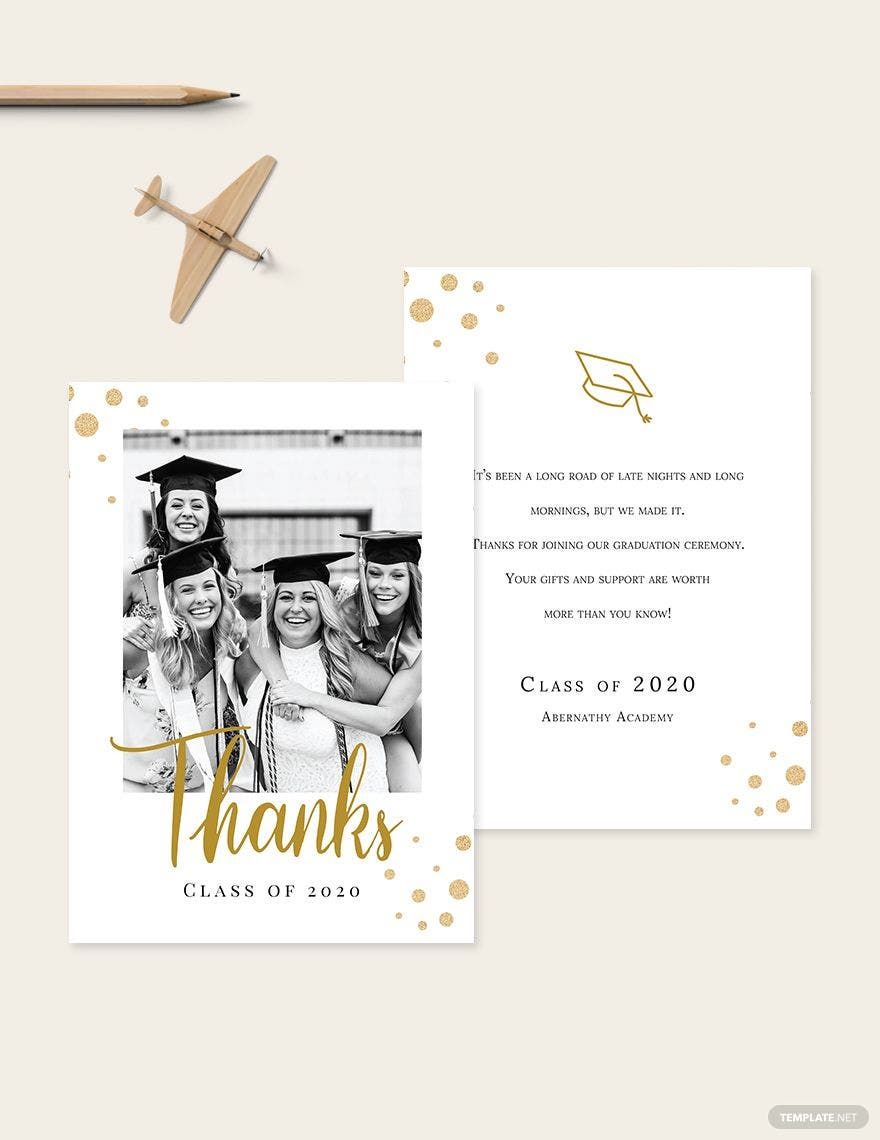 College Graduation Thank You Card Template Download In Word Google 