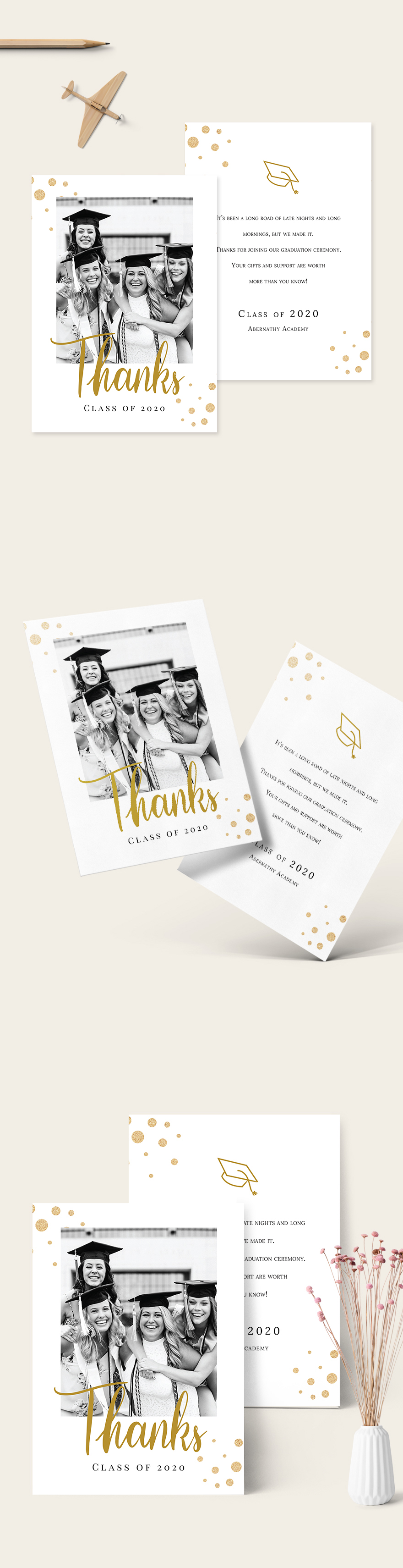 College Graduation Thank You Card Template Google Docs Illustrator 