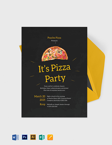 6+ Pizza Party Invitation Designs & Templates - PSD, AI