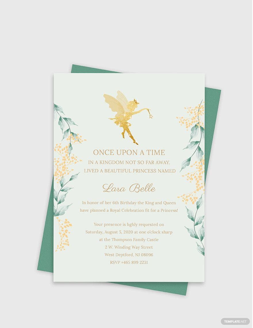 Princess Birthday Party Invitation Template Download In Word 