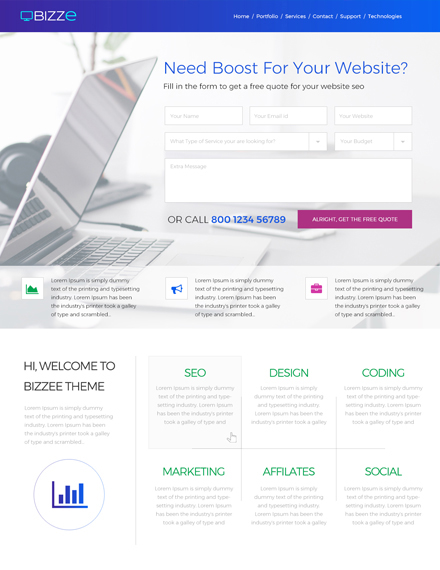 Free Service Company Website Template