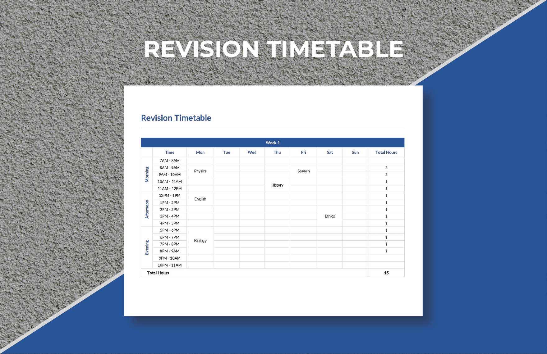 Editable Timetable Templates In Excel To Download