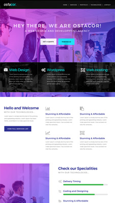 Service Company Website Template in PSD | Template.net