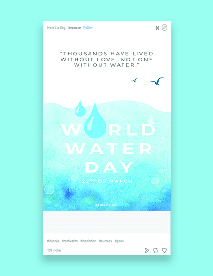 World Water Day Tumblr Post Template - PSD | Template.net