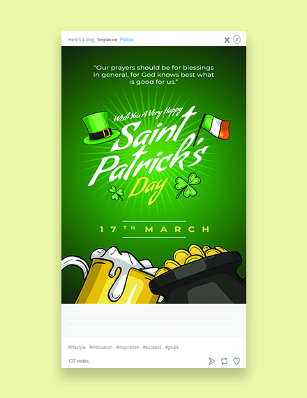 Saint Patrick's Day Greeting Card Template | Template.net