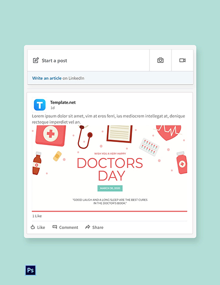 Free Doctors' Day Greeting Card Template - PSD | Template.net