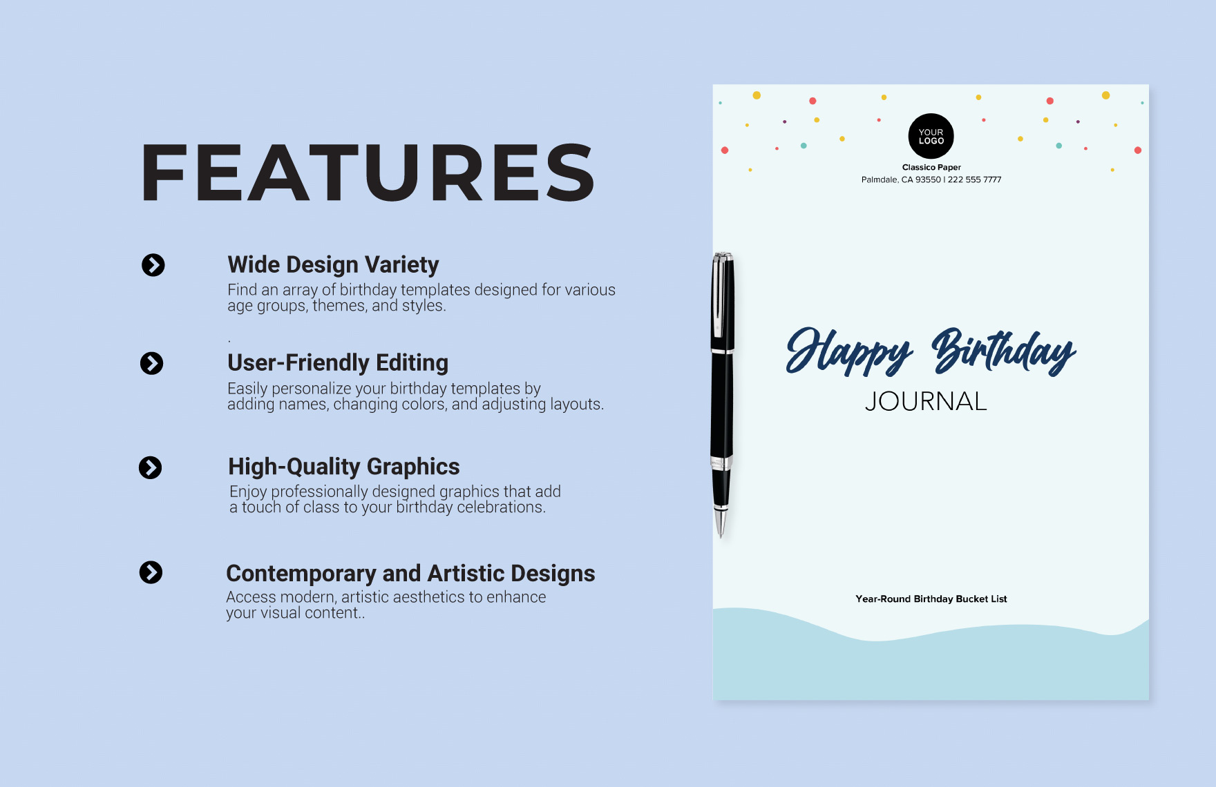 Happy Birthday Journal Template - Download in Word | Template.net