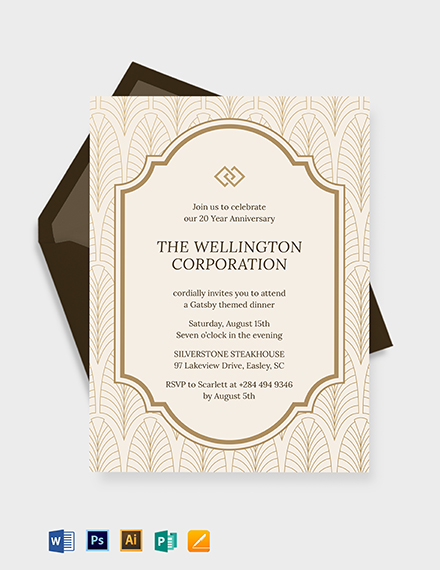 8+ Business Anniversary Invitations - PSD, Publisher, AI, Apple Pages