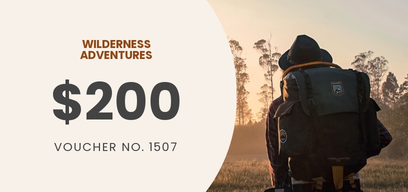 Free Adventure Gift Voucher template