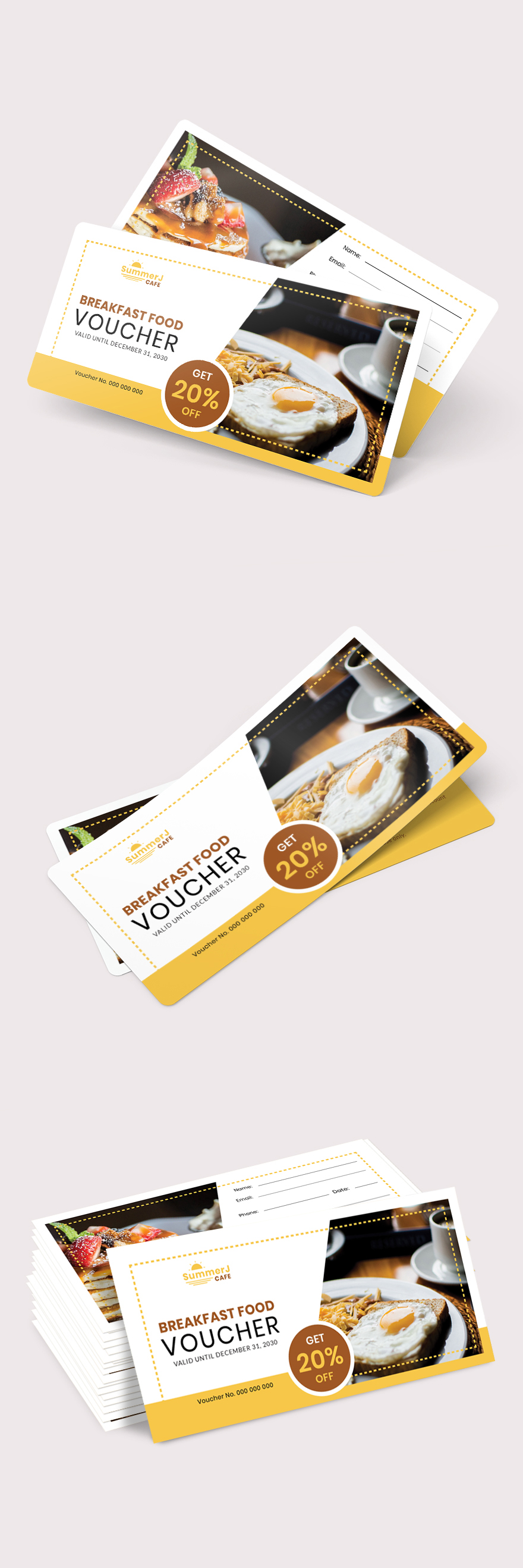 Food Voucher Template - Illustrator, Word, Apple Pages, PSD, Publisher ...