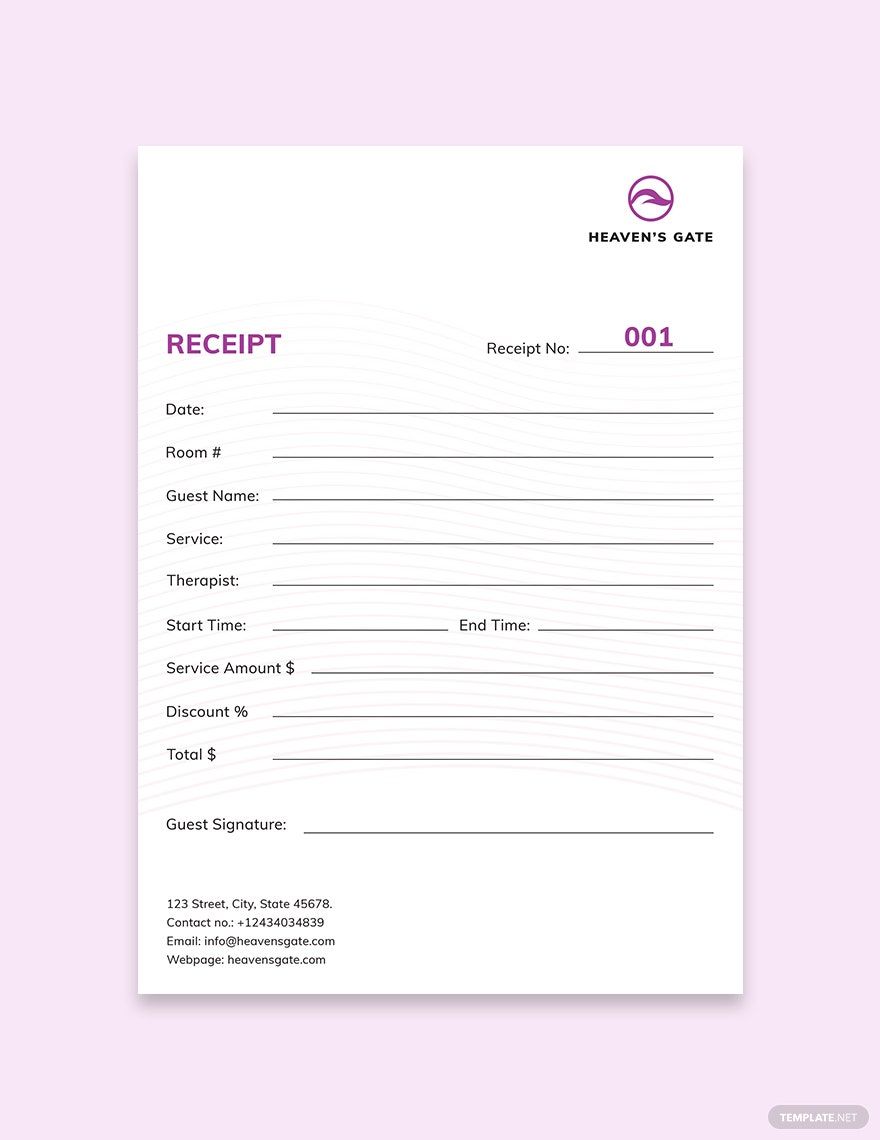 Free Receipt Voucher Template - Illustrator, Word, Apple Pages, PSD ...