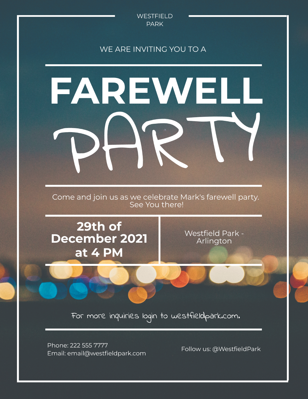 FREE FREE Farewell Flyer Examples Templates Download In Word