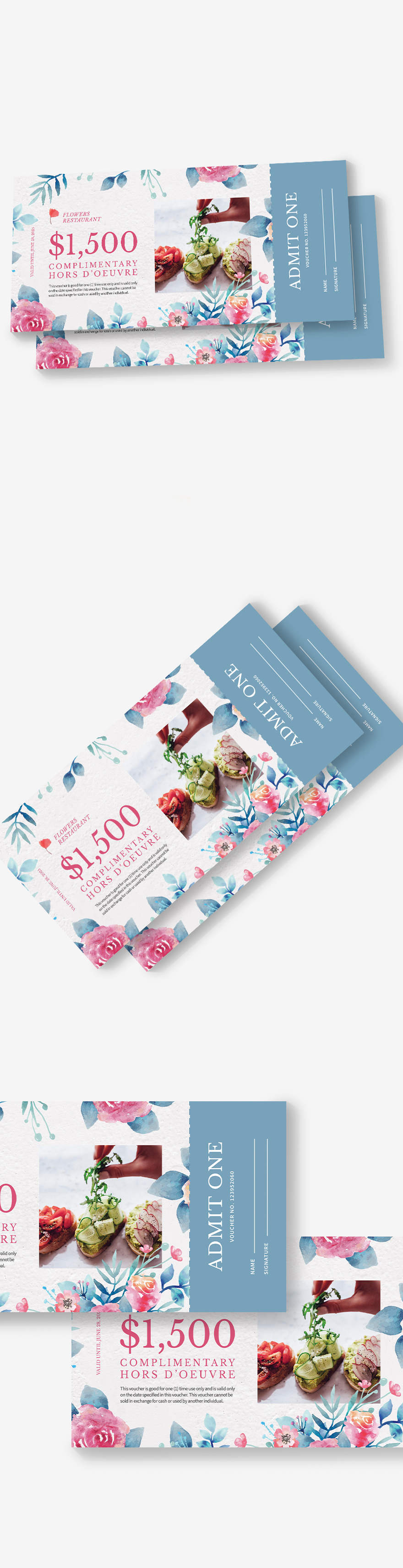 Ticket Voucher Template - Illustrator, Word, Apple Pages, PSD ...
