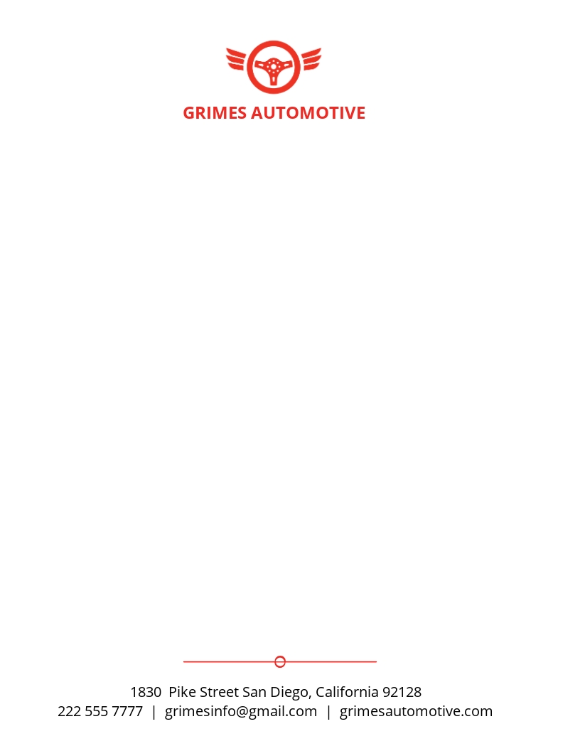 Auto Body Shop Letterhead Template Auto Repair Letterheads Word