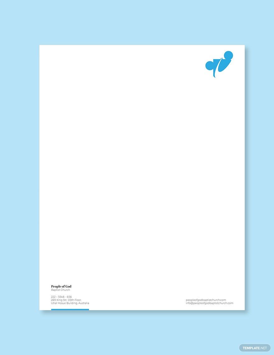 Free Church Letterhead Templates Word Printable Templates