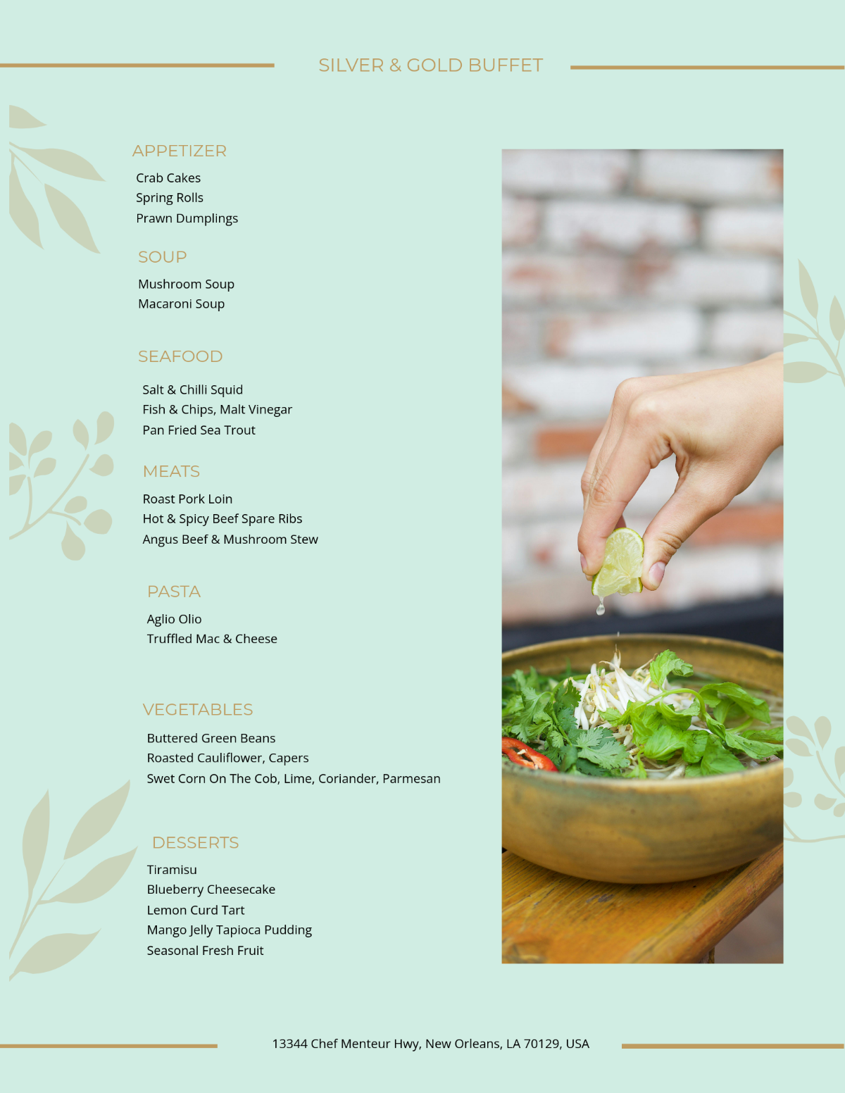 FREE Buffet Templates Examples Edit Online Download Template
