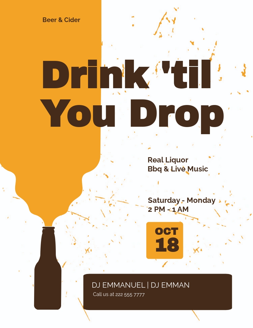 Online Beer Store Flyer Template | Template.net