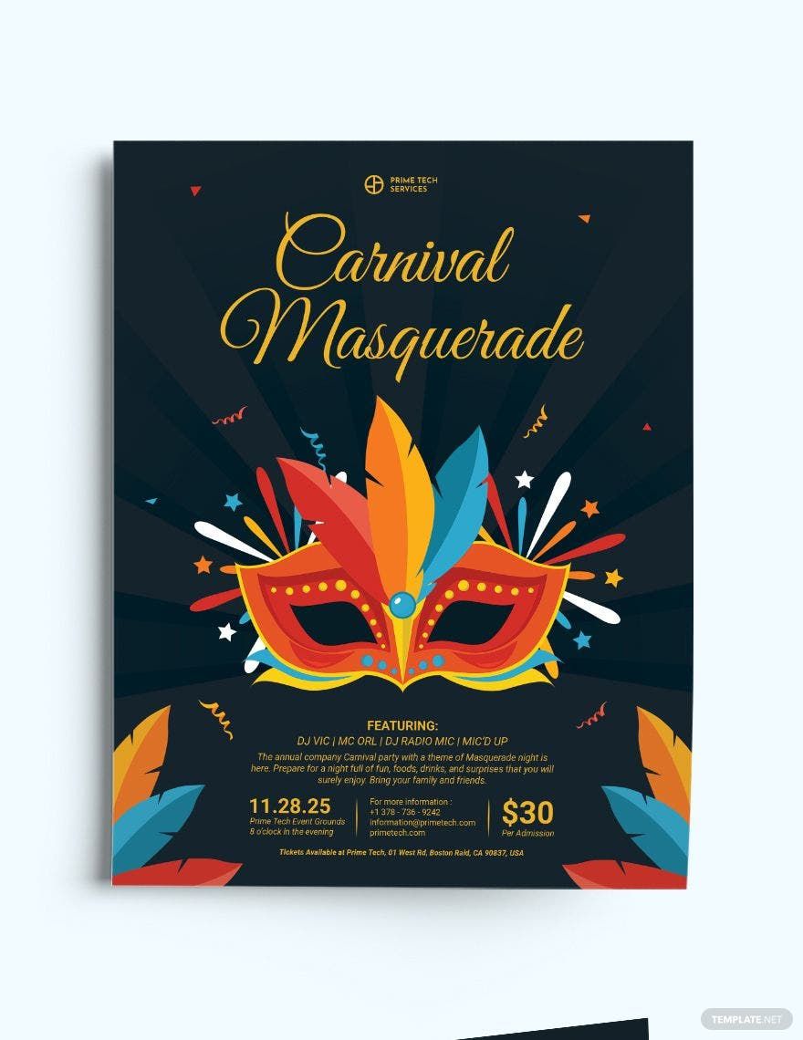 Carnival Flyer Illustrator Templates Design Free Download 