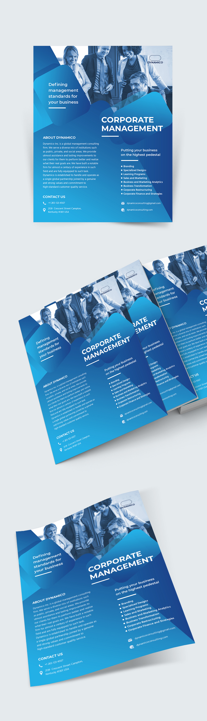 Corporate Marketing Flyer Template - Illustrator, Word, Apple Pages ...