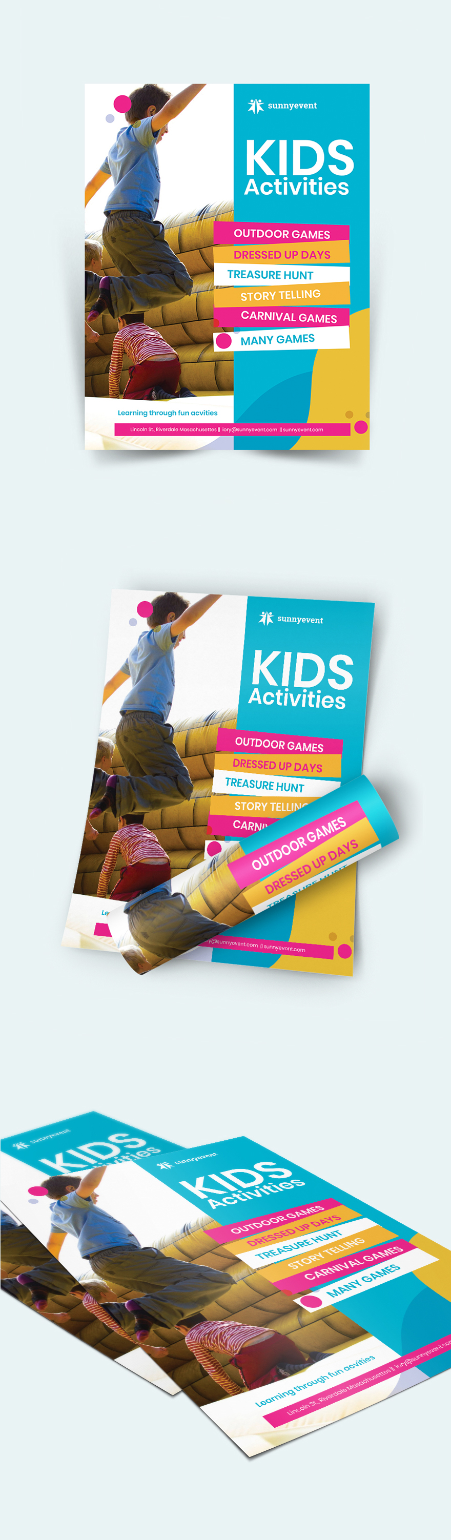 Kids Summer Camp Flyer Template - Google Docs, Illustrator, InDesign ...