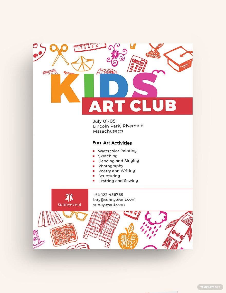 Kids Club Flyer Template Download In Word Google Docs Illustrator 