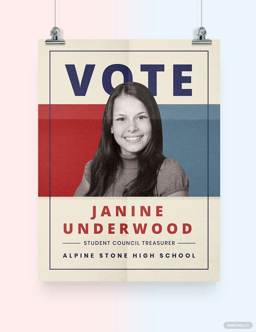 Student Council Election Poster Template Download In Illustrator PSD 