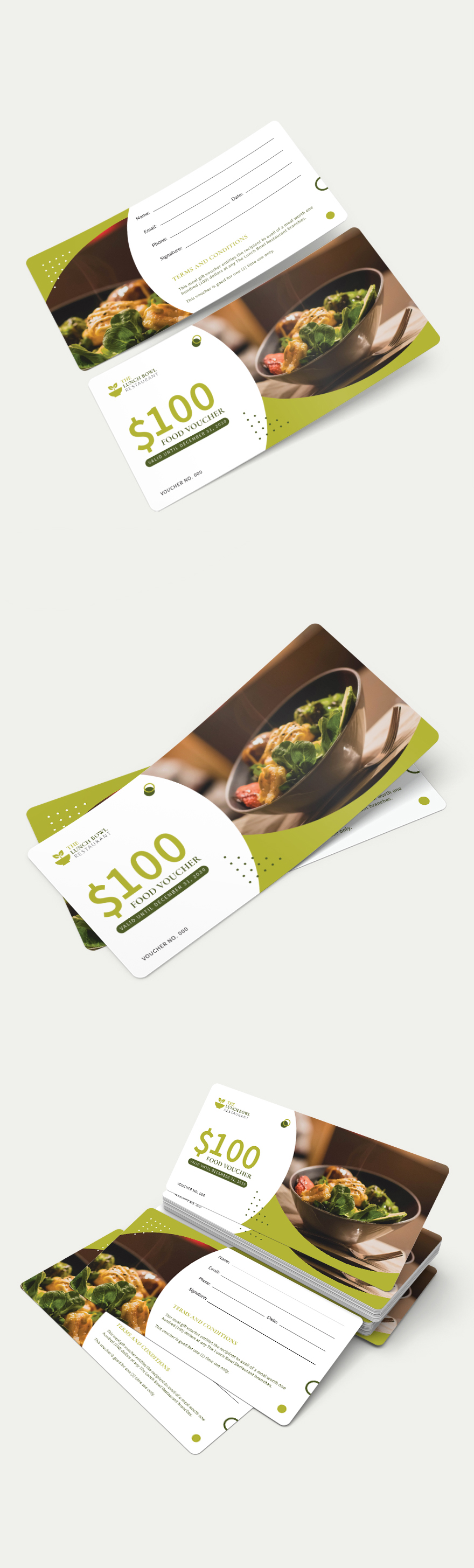 Food Voucher Template - Illustrator, Word, Apple Pages, PSD, Publisher ...