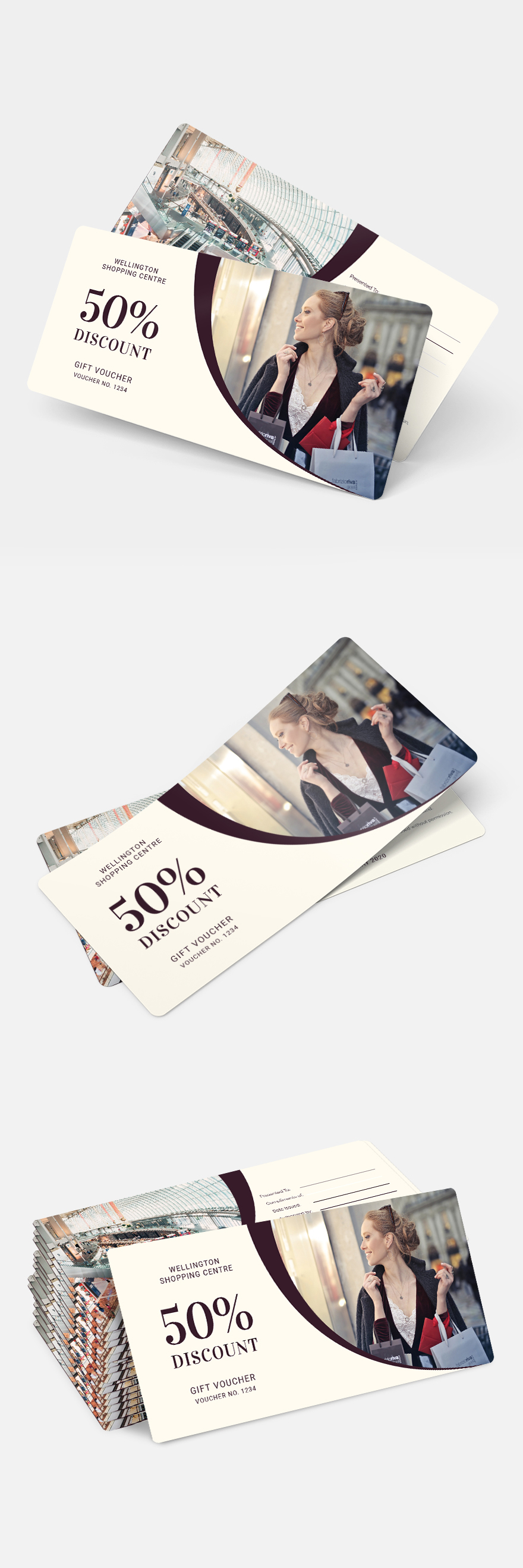 Shopping Gift Card Voucher Template - Illustrator, Word, Apple Pages ...