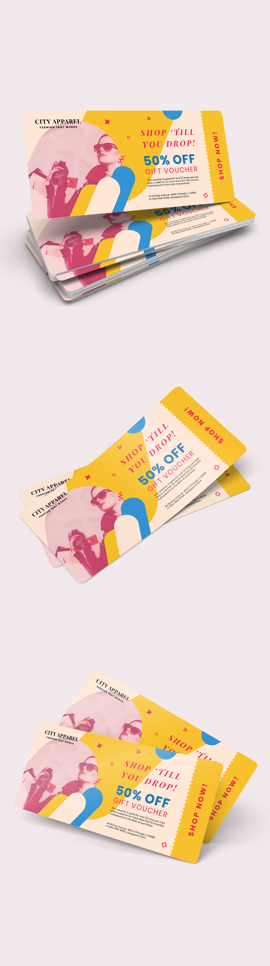 Card Gift Voucher template - Illustrator, Word, Apple Pages, PSD ...
