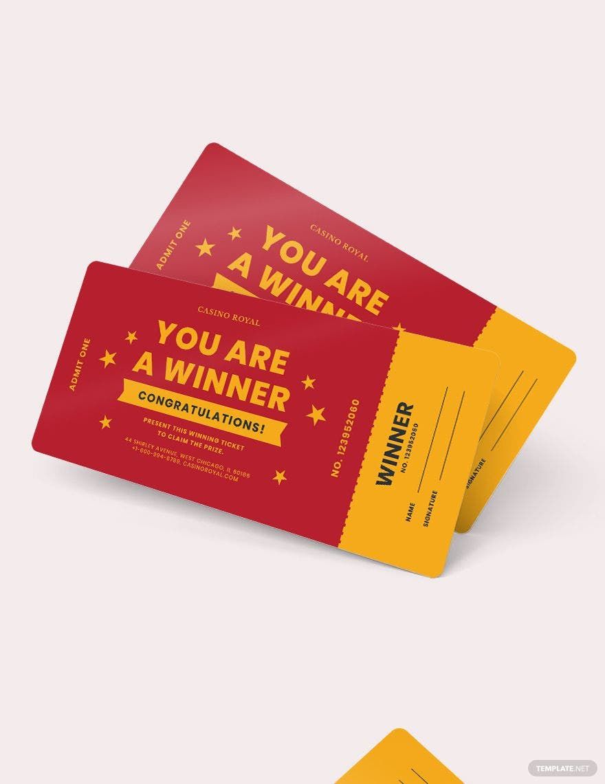 Winning Ticket Voucher Template Download In Word Illustrator PSD 