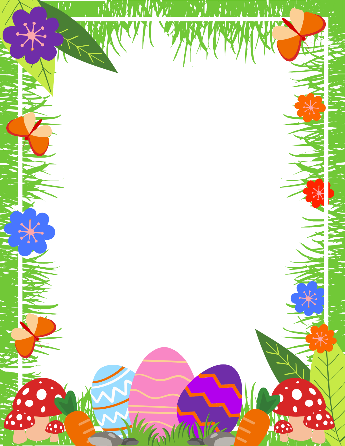 Easter Egg Hunt Border Template Edit Online Download Example